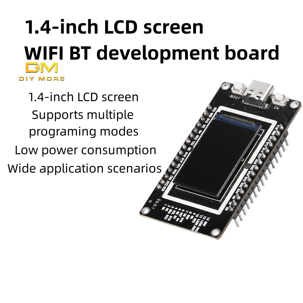 DIYMORE Esp32 1.4-Inch Lcd Screen Wifi Bluetooth Development Board Onboard Esp32-Wroom-32 Module ...