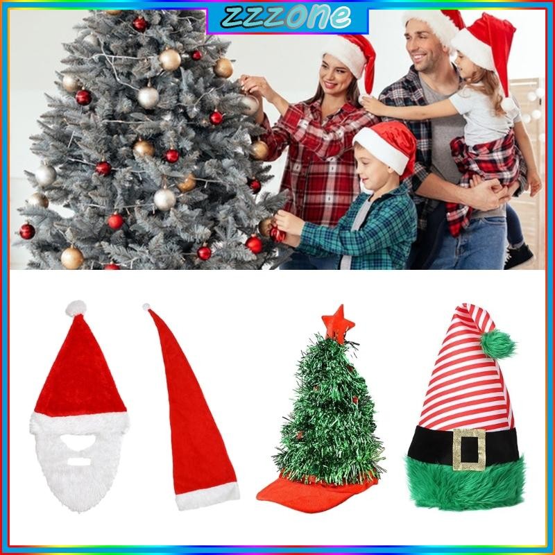 zzz Christmas Tree Hat Decorative Plush Santa Cap Festival Holiday ...
