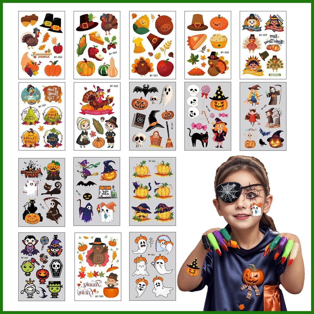 Thanksgiving Day Stickers Fall Stickers Cartoon Thanksgiving Stickers ...