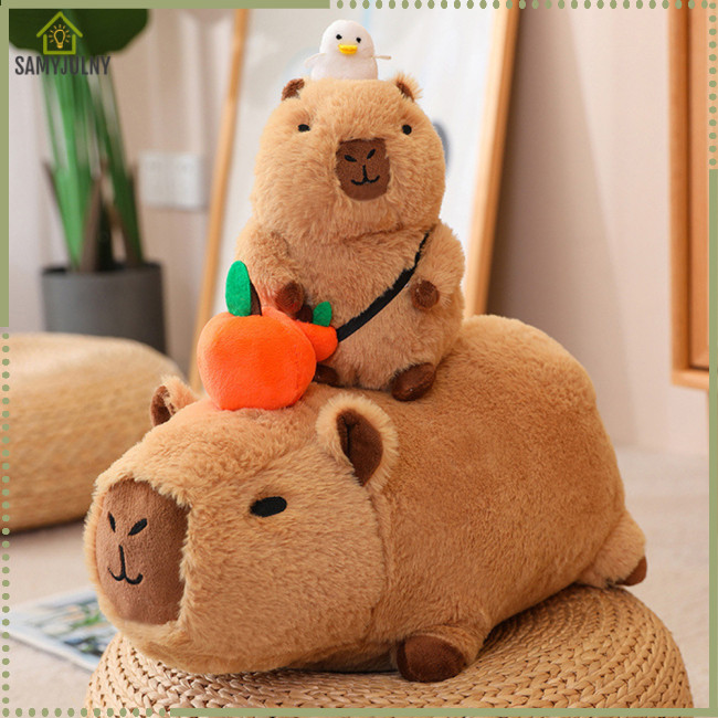SAM Cute Capybara Rodent Plush Doll Toy PP Cotton Filling Cartoon ...