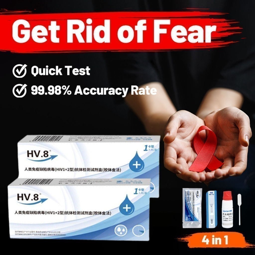 【COD】4in1 HIV 1/2 Home self test kit blood Test Kit TP Testing kits One ...