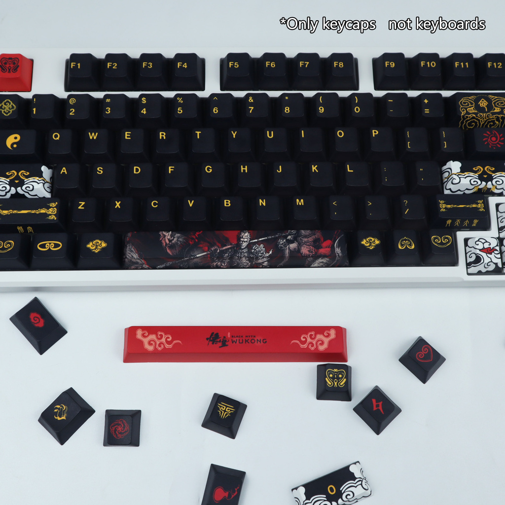 Black Myth Wukong PBT Keycap Cherry Black keycap set Dye Sublimation ...