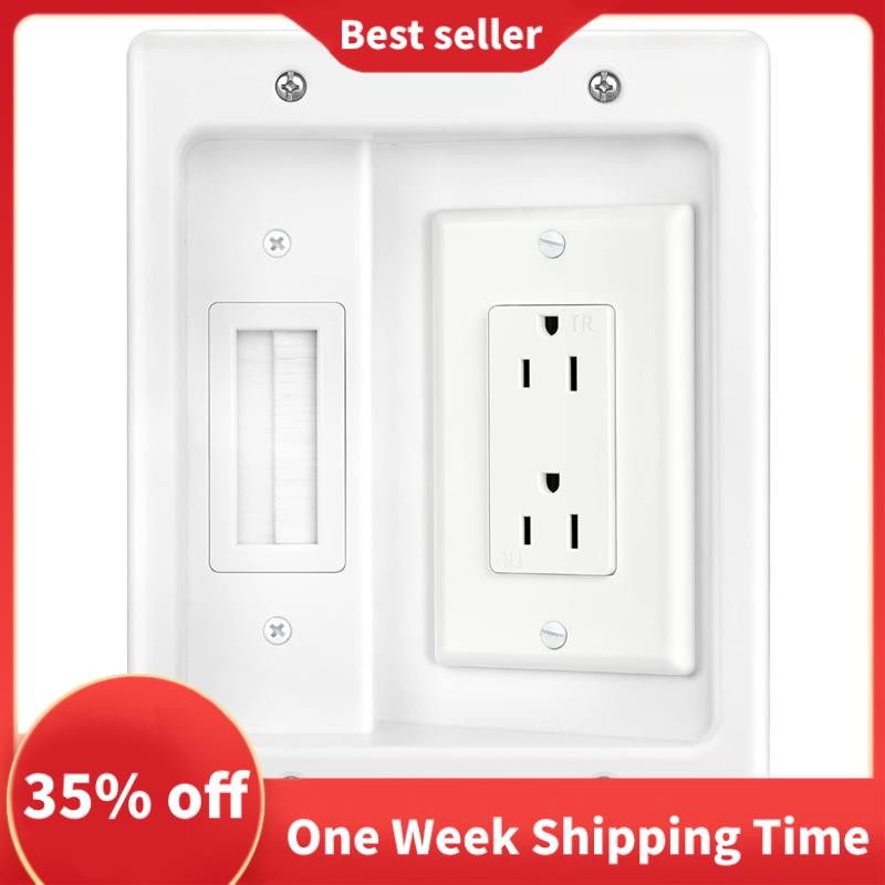 Available Recessed Outlet Box in Wall Cable Management Kit 15A 125V ...