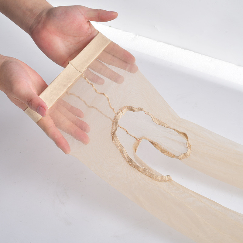 Fully Transparent Front-Line Open Crotch Stockings Ultra-Thin Toe ...