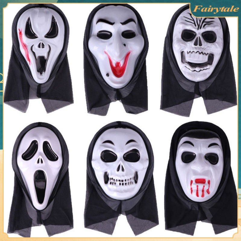 Halloween Mask Cosplay Scary Halloween Dress Up Party Costume Props ...