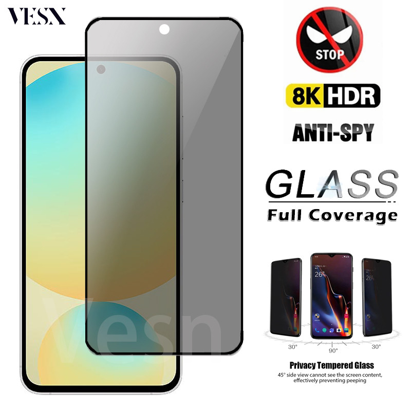 9D Anti-Spy Privacy Tempered Glass Screen Protector Film For Samsung ss ...