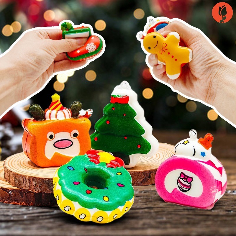 Christmas Countdown Calendars Squishy Toys Kawaii Santa Claus Elk ...