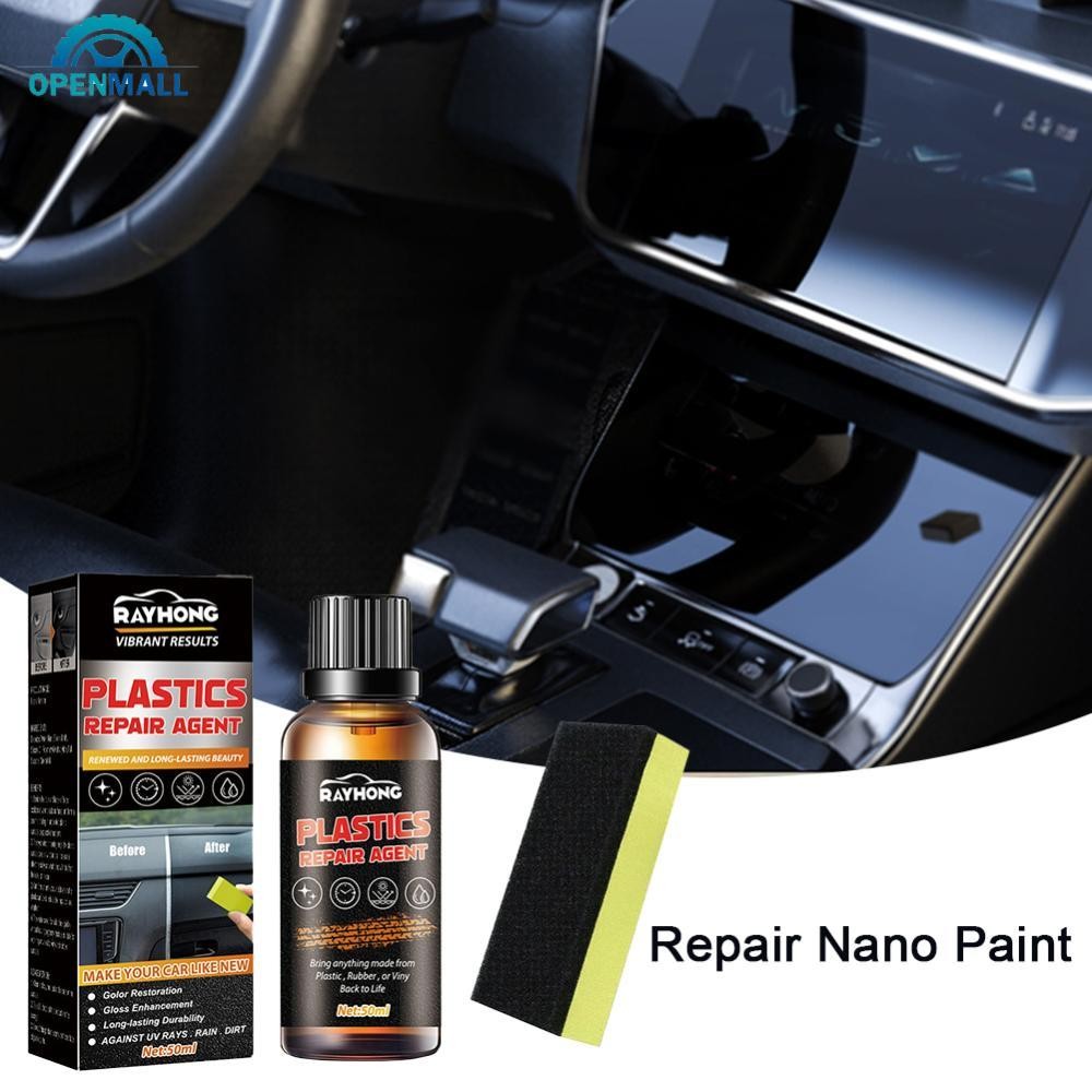 OPENMALL 50ML Car Plastic Coating Restorer Back To Black Gloss Auto ...