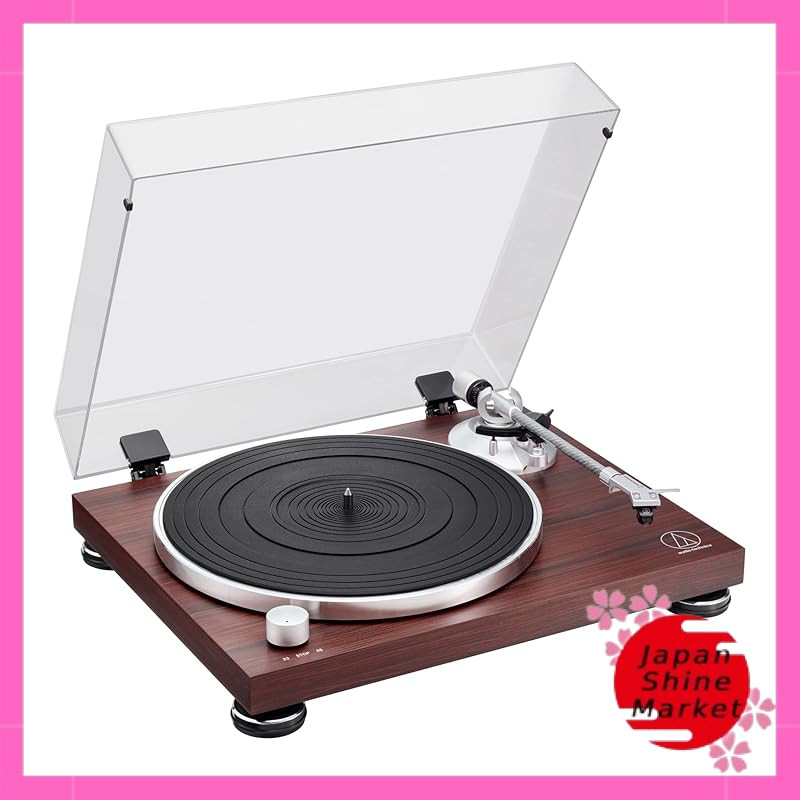 Audio-Technica Record Player Rosewood Bluetooth Wired Built-in Phono ...