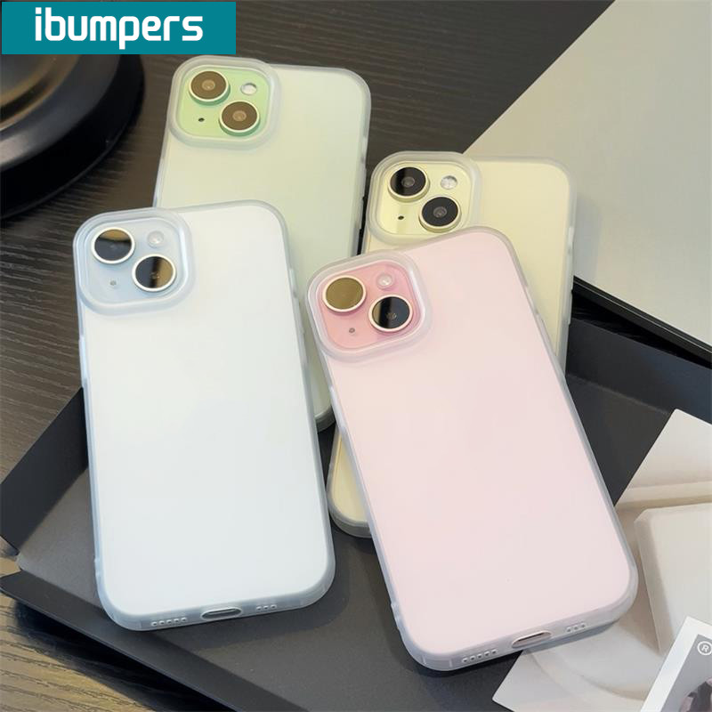 ibumpers Simple Transparent Matte Frosted Bumper Phone Case for Iphone ...