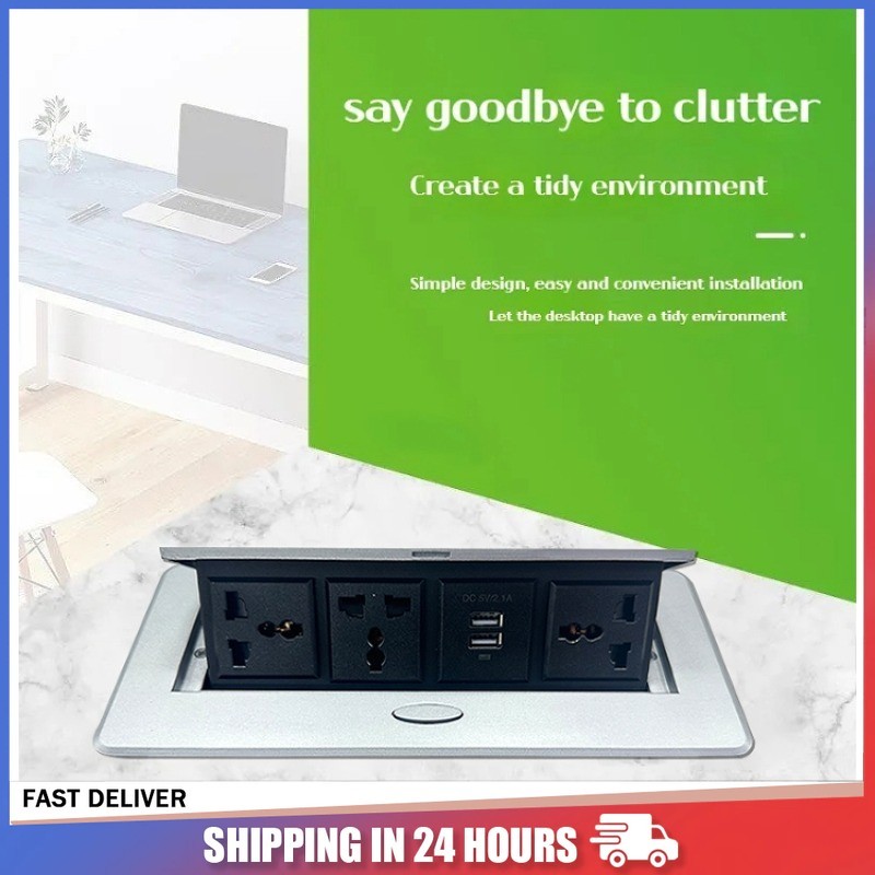 [Fast Shipping] Desktop socket USB charging universal socket slow pop ...
