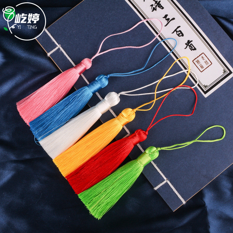 8CM Short Fat Tassel diy Handmade Ornament Chinese Knot Fringe Bags ...