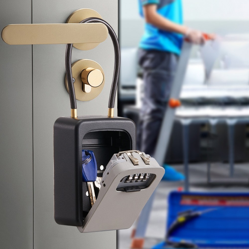 Key Safe Lock Box Wall-mounted Safe Durable Metal Construction For ...