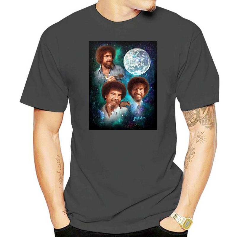Bob Ross Officially Licensed 3 Bob Ross Moon Short Sleeve Plus Size ...