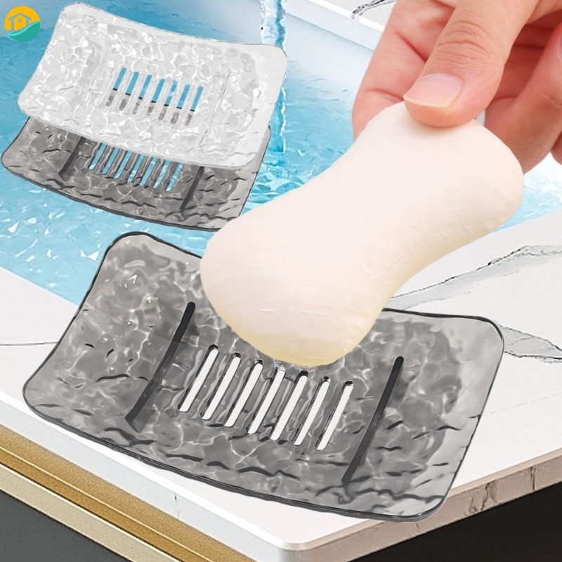High-looking Glacier Patterned Soap Storage Rack Simple Rectangular ...