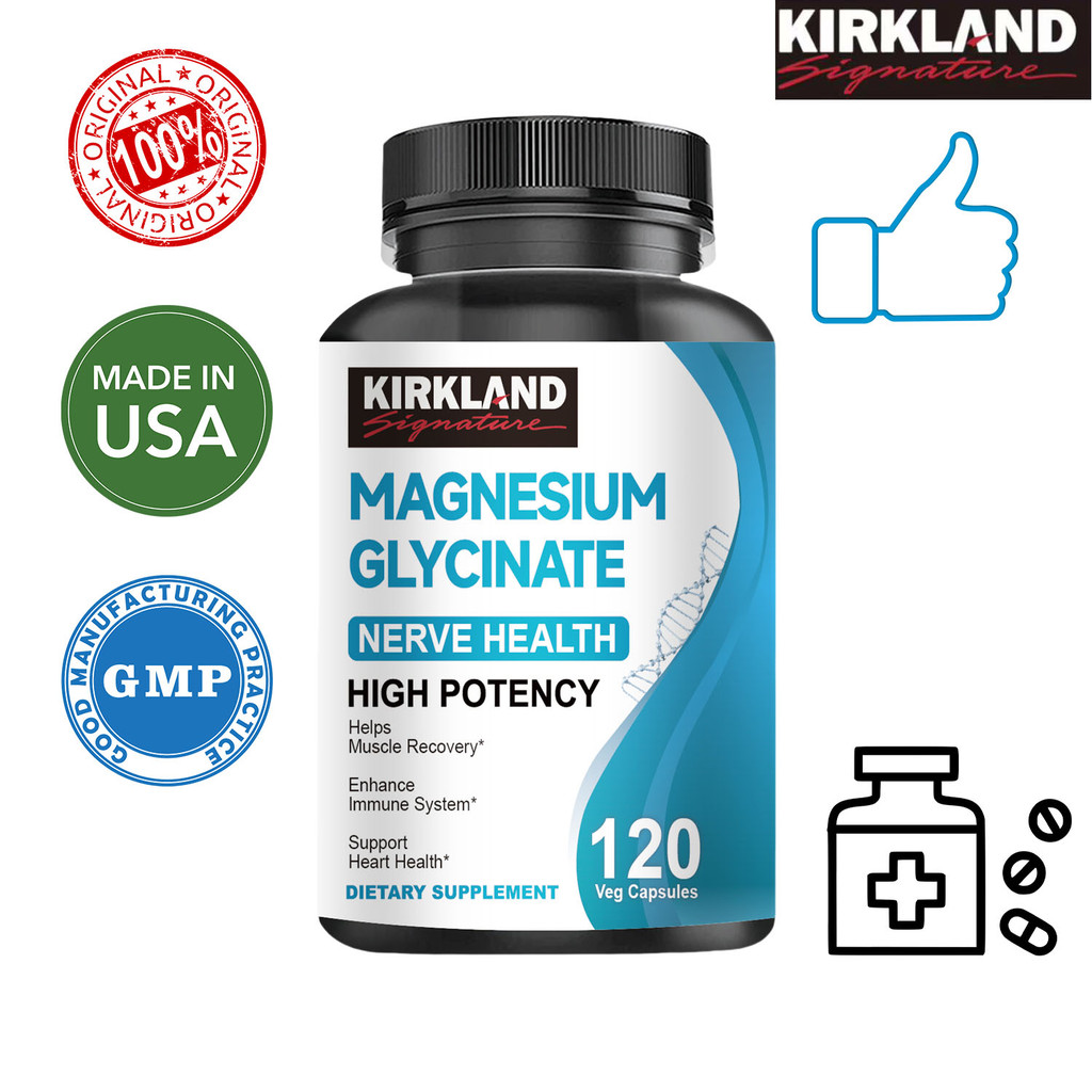 KIRKLAND Magnesium Glycinate Capsule Effective Helps with Muscle ...