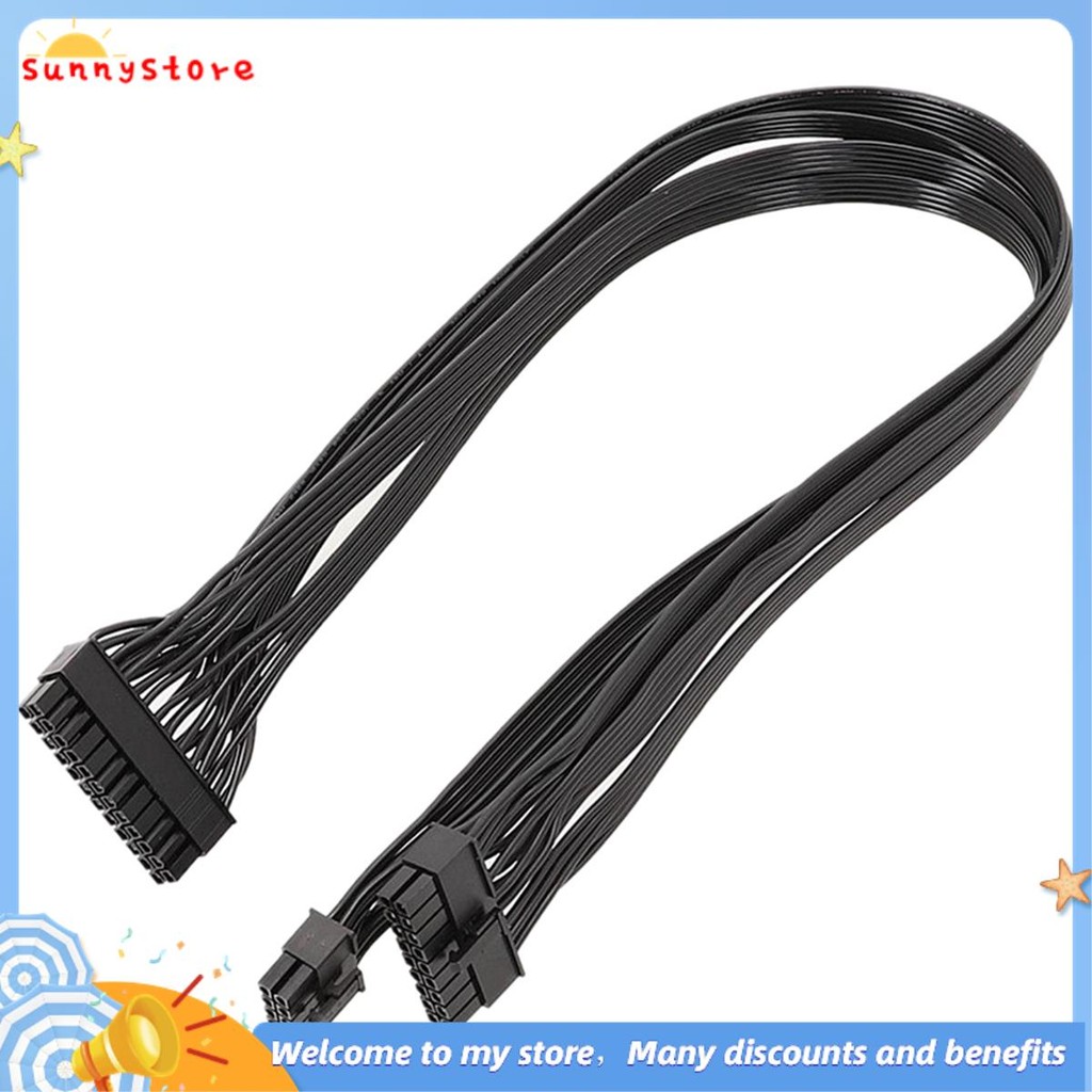 【sunnystore】18+10-Pin to 24-Pin ATX Power Supply Cable, Modular PSU ...