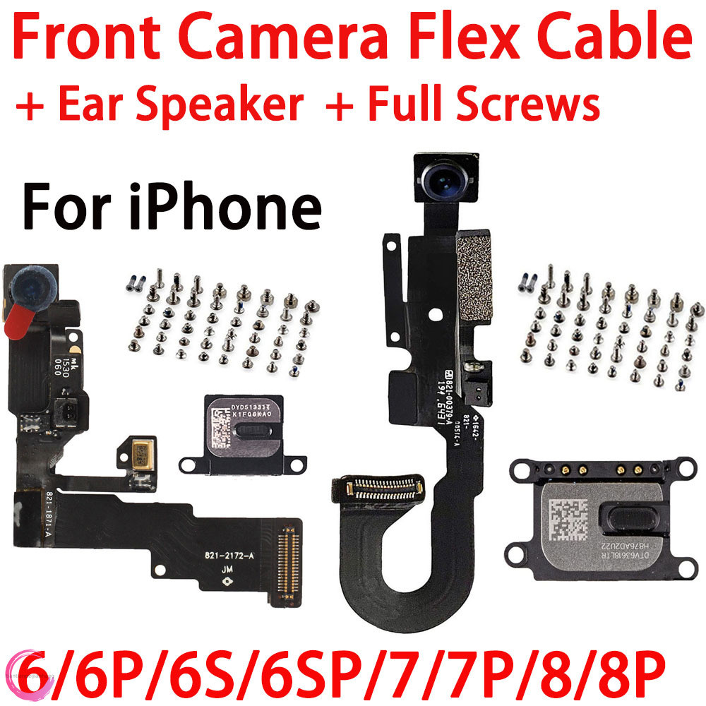 Face Front Camera Flex Cable + Ear Speaker + Full Set Screw Replacement ...