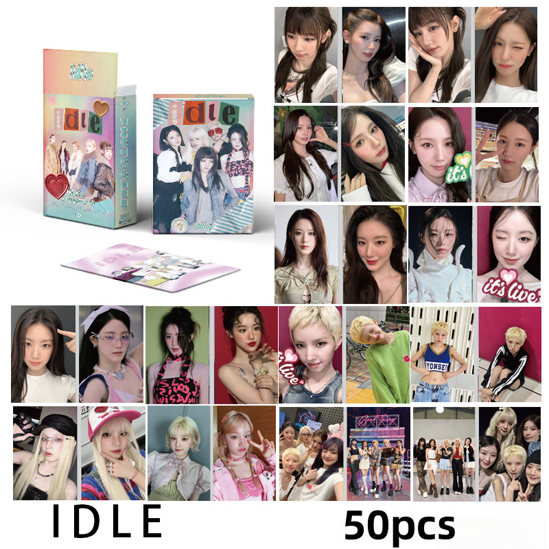 10-55pcs (G)I-DLE Hologram Laser LOMO cards 2025 Season's Greetings I SWAY 2nd Full Album Super ...