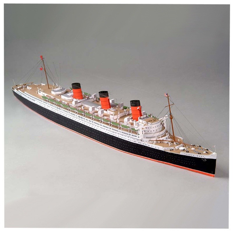 DIY paper models British Queen Mary cruise paper model ship model 1:400 ...