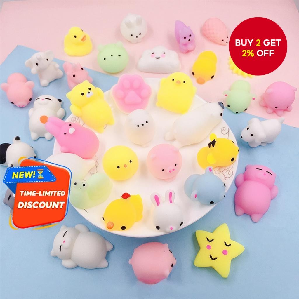 30pcs Soft Squeeze Animal Toys - Mini Stress Relief Pinch Toys, Random ...
