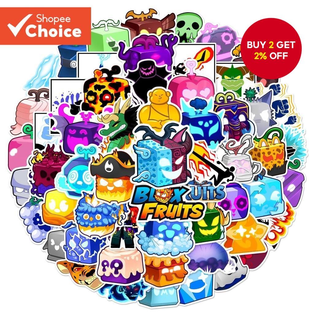 60PCS Roblox Game Blox Fruits Waterproof Graffiti Stickers for Helmet ...