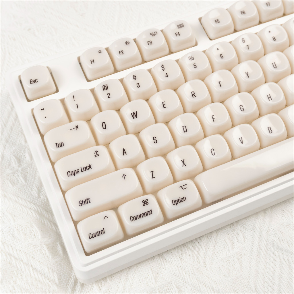 Smooth Jade Keycaps MOA Profile Simple Style PC Material 125 Keys Non ...