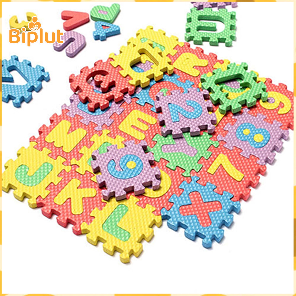 36 Pcs/Set Child Kids Novelty Alphabet Number EVA Puzzle Foam Teaching ...