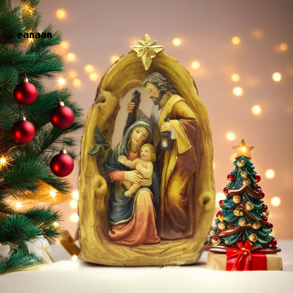 Ca| Holy Family Manger Statue Christmas Nativity Set Handcrafted ...