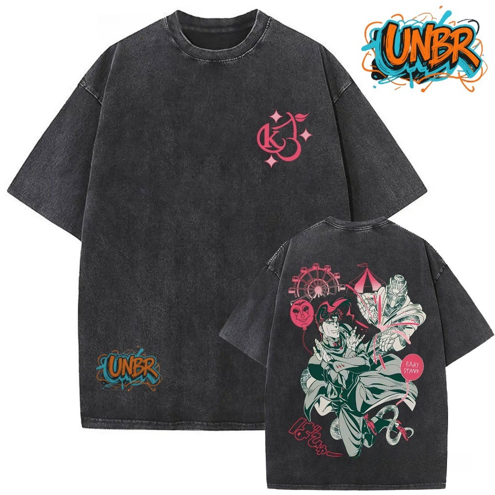 COD UNBR Anime JoJo's Bizarre Adventure Washed Vintage Jotaro Kujo T ...