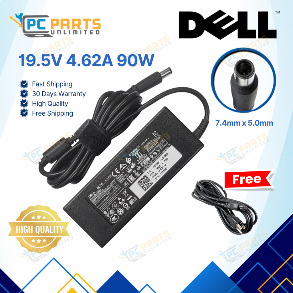 Dell 19.5V 4.62A Laptop Charger for Latitude E4310 E5400 E5410 E5420M E5430 E5450 E5500 E5510 ...
