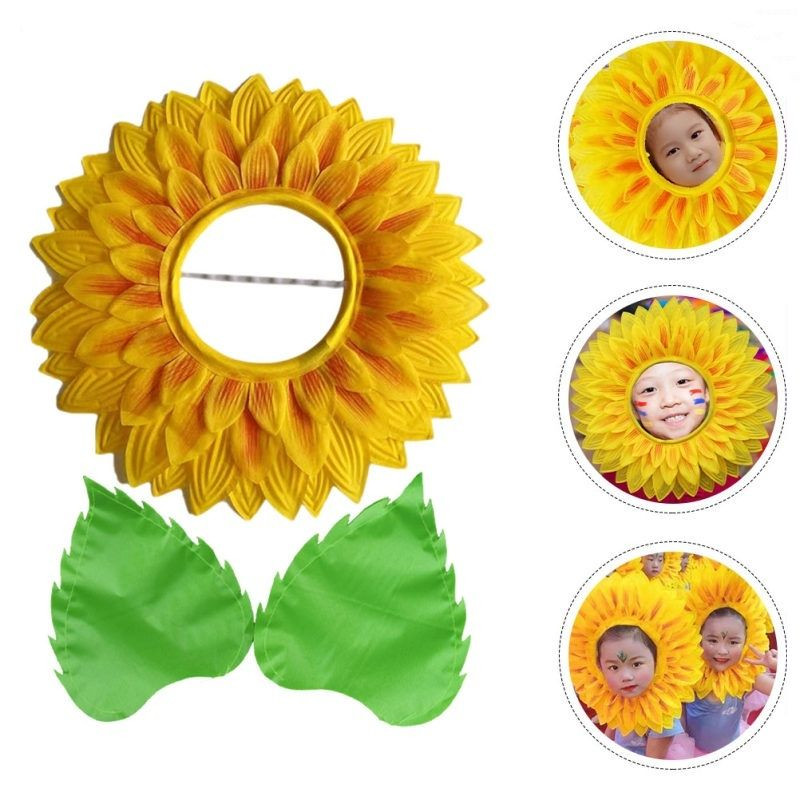 【COD】 Flower Costume Kids Funny Sunflower Headgear Hat Adults Halloween ...
