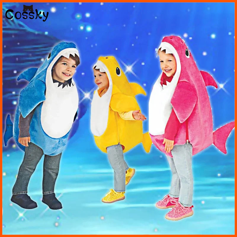 New Arrival Child Unisex Toddler Family Shark Cosplay Costume Halloween ...
