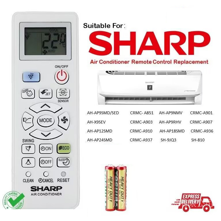 Applicable SHARP Sharp Air Conditioner Remote ControlECO | Shopee ...