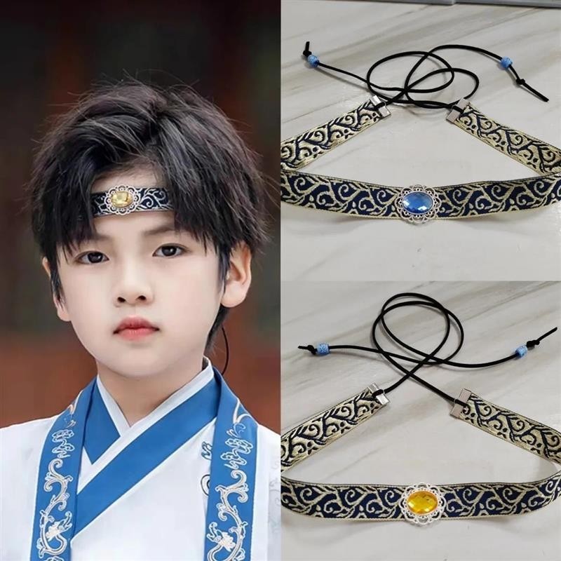 wipe forehead, Hanfu headband, costume headband, eyebrows, boy's ...