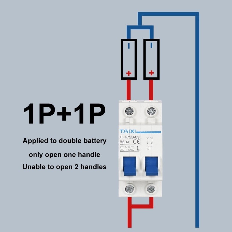 Risin DC MCB 24V 48V 96V DZ47 Motor Vehicle Circuit Breaker DC 125A 63A ...