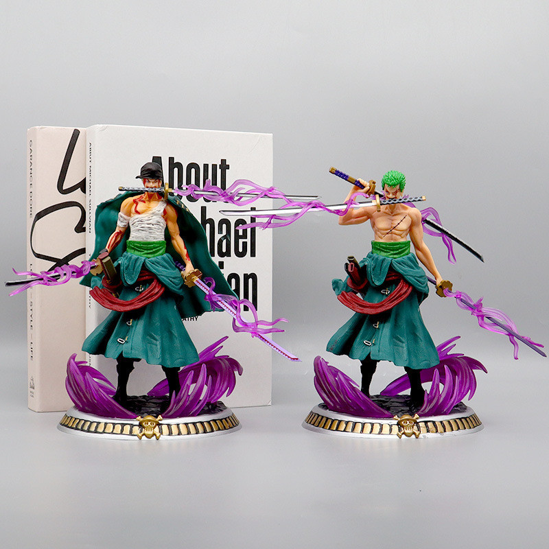 9qfw One Piece Anime Model Hand-Made Three-Sword Flow Special Effect ...