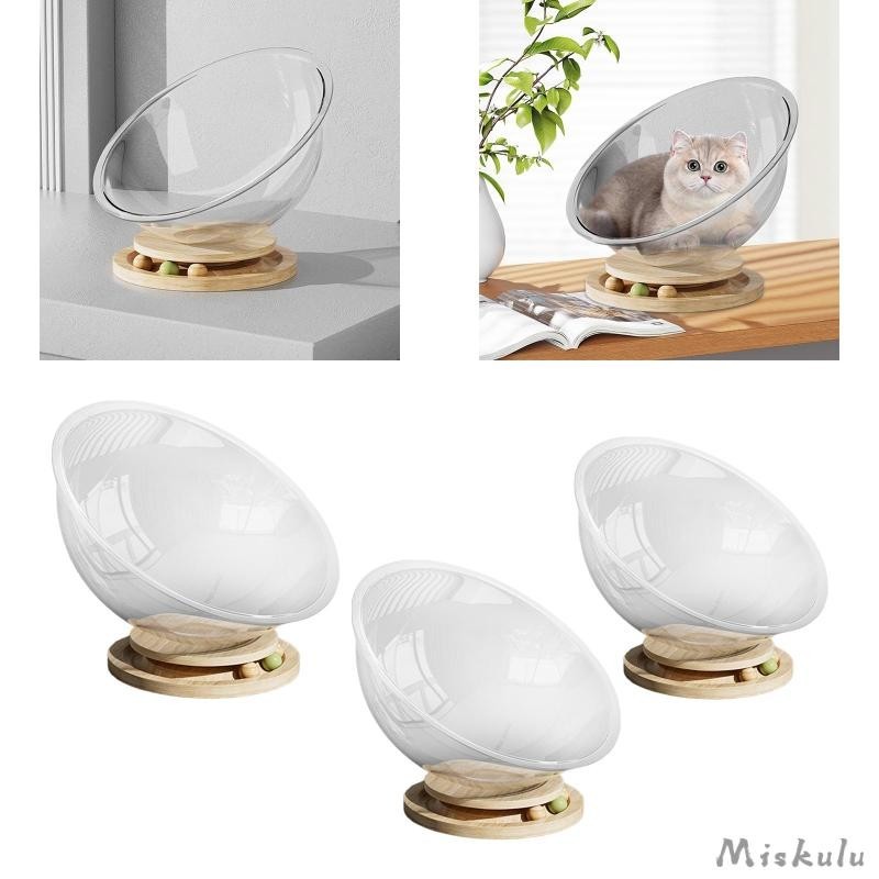 [Miskulu] Space Capsule Cat Bed Indoor Cats Universal Activity Center ...