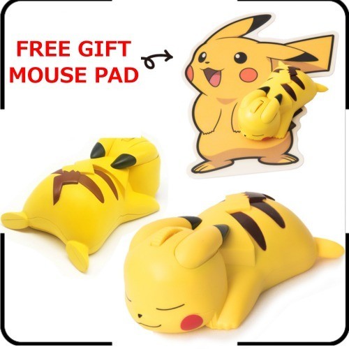 Pokemon Pikachu Wireless Figure Mouse Bluetooth Laptop MacBook iPad ...
