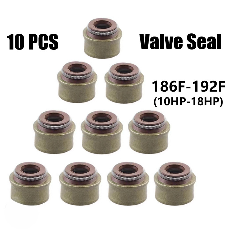 10 PCS Valve Seal 186F 186FA 188F 190F 192F Aircooled Diesel Engine ...