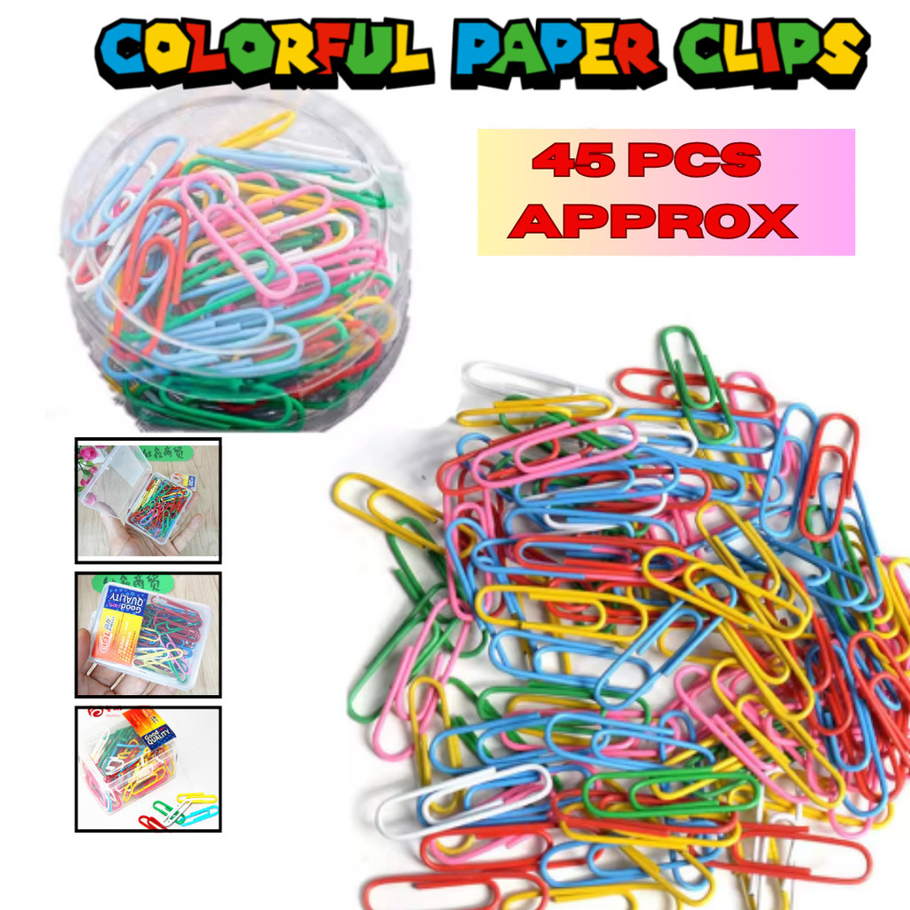 Colorful Paper Clips Metal Marking Bookmark label sign Paper stationery ...
