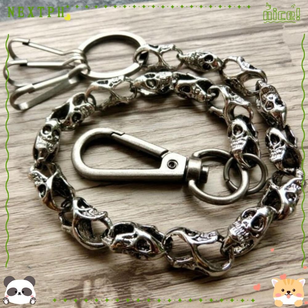 NEXTPH Gothic Punk Heavy Waist Chain, 40/60cm Alloy Men Skull Wallet ...