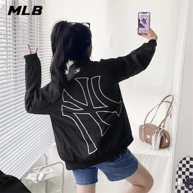 Embroidered Logo MLB NY 100%Original Couple Jackets Jacket for Women ...