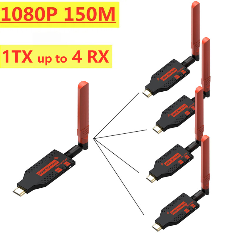 150m Wireless HDMI Extender Video Transmitter Receiver 1TX 2RX 3RX 4RX ...