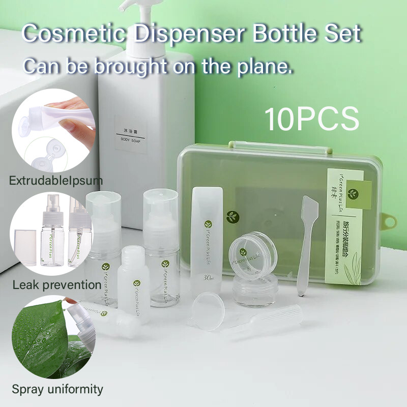 10PCS/Set Travel Organizer Spray Bottle Travel Cosmetic Dispenser ...