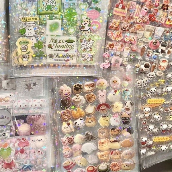 Steve Random 5pcs Y2K PET Transparent Flash Film Sticker Soda Water ...