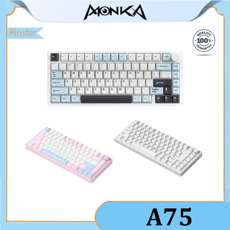 MONKA A75 Wireless Aluminum Mechanical Keyboard 75% GASKET RGB Hot ...