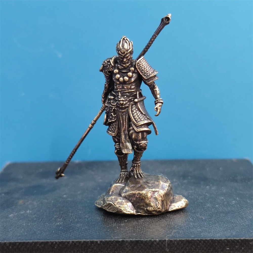 6cm Cartoon Black Myth: Wukong Statue Toy Trendy Wukong Brass Desktop ...