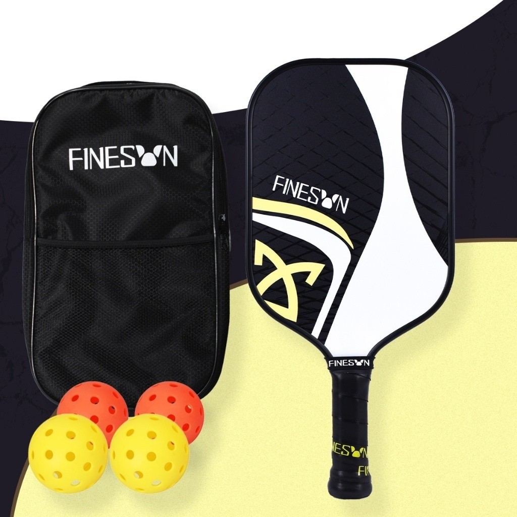 Finesun Pickleball Racket Set Fiberglass Strong Sweet Spot Tennis ...