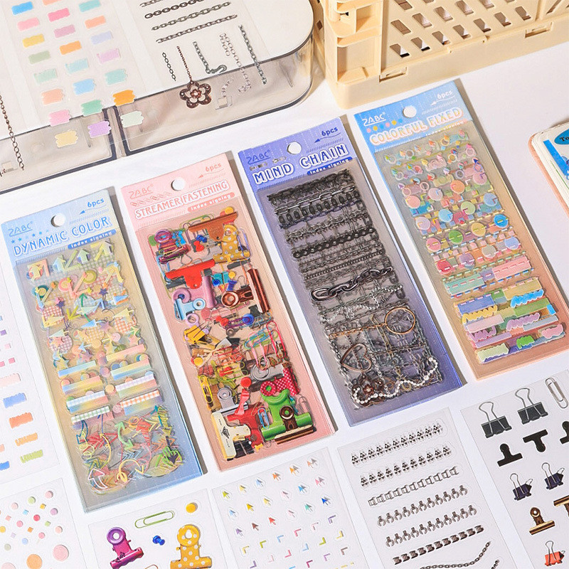 ENWEI 6 Pcs [Index Visa Series] Simplicity Journal Stickers Waterproof ...